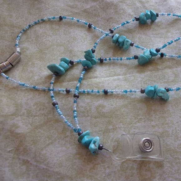 Accessories | Turquoise Id Holder Lariat Magnetic Clasp | Poshmark